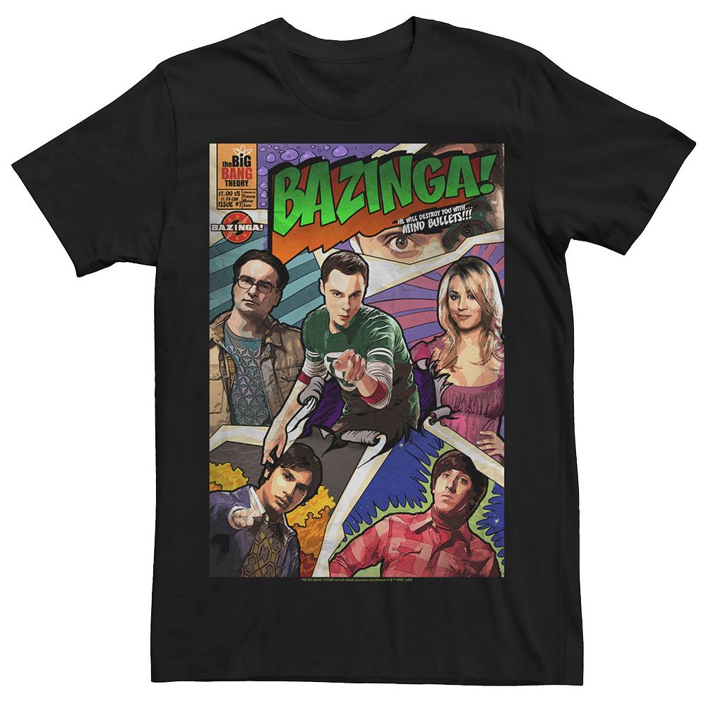 Men's The Big Bang Theory Bazinga Comic Cover Tee