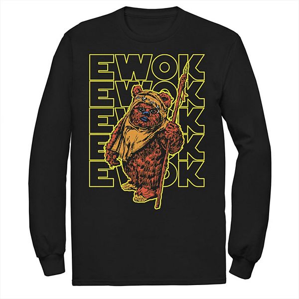 Men's Star Wars Ewok Word Stack Portrait Tee
