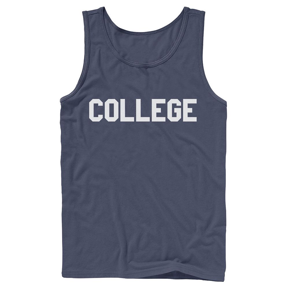 Men's Animal House Navy Blue Bold College Tank Top
