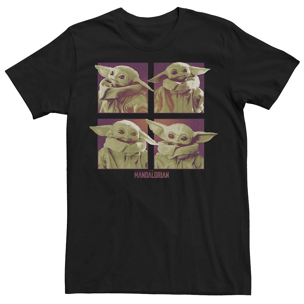 Men's The Mandalorian The Child Aka Baby Yoda Pose Collage Tee