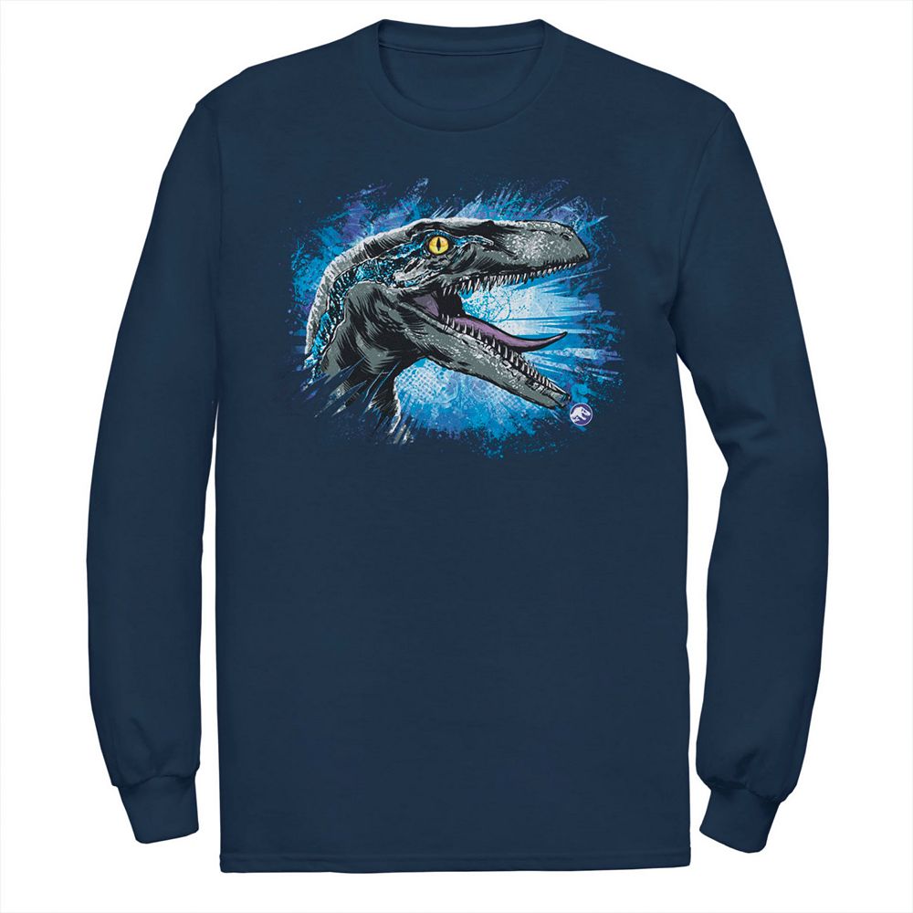 Men's Jurassic World Blue Raptor Splatter Tee