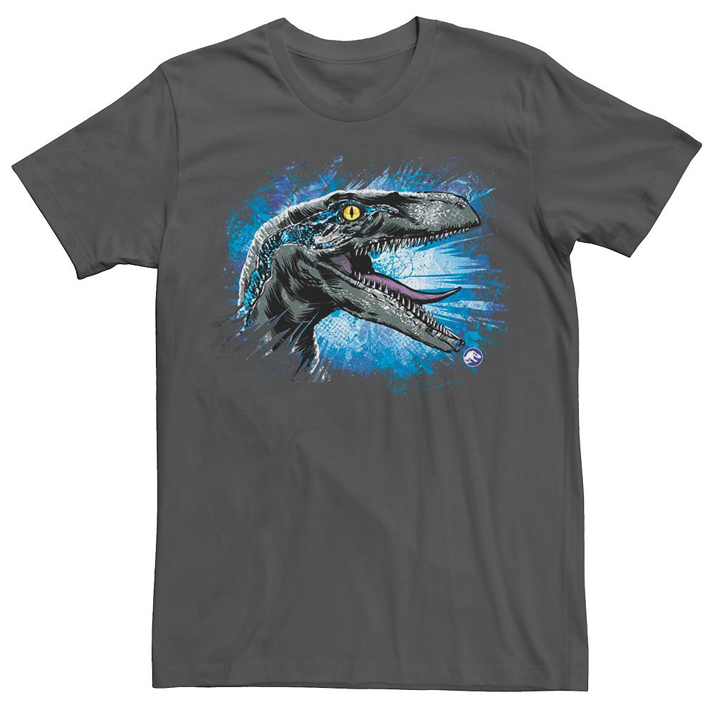 Men's Jurassic World Blue Raptor Splatter Tee