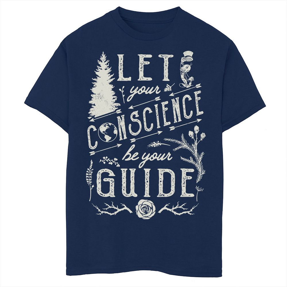 Disney's Pinocchio Boys 8-20 Let Your Conscience Be Your Guide Graphic Tee