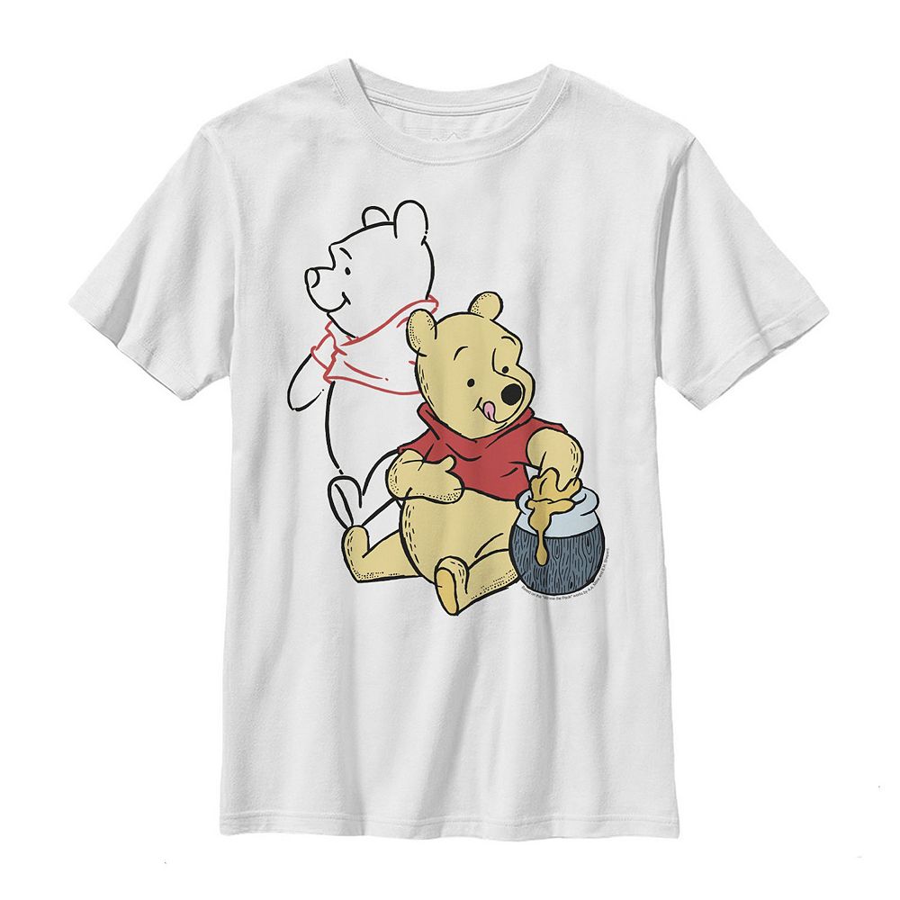 Disney's Winnie the Pooh Boys 6-20 Line Art Portrait Graphic Tee