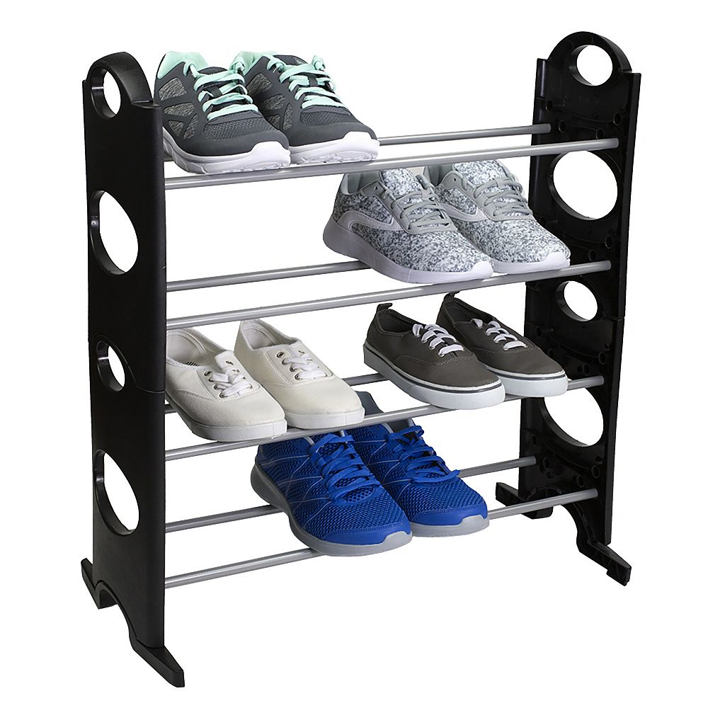 Home Basics Stackable 12 Pair Shoe Rack