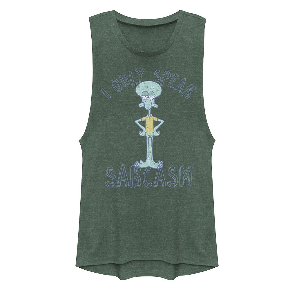 Juniors' Nickelodeon SpongeBob SquarePants Squidward Sarcasm Muscle ...