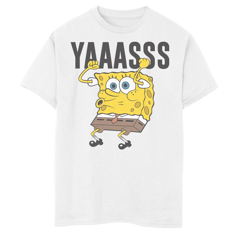 Boys 8-20 Nickelodeon SpongeBob SquarePants Yaaasss Funny Face Graphic Tee
