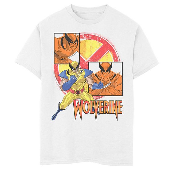 Boys 8-20 Marvel X-Men Wolverine Collage Panel Logo Graphic Tee