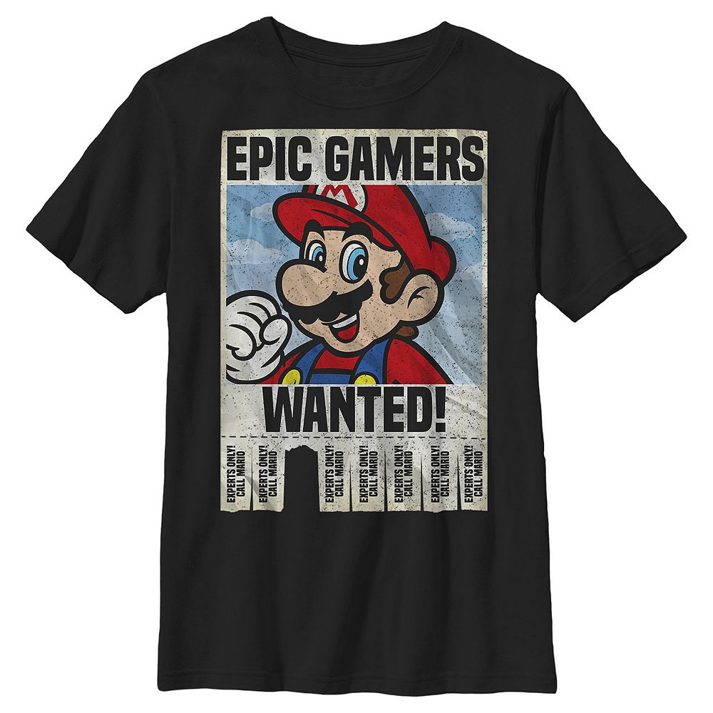 Boys 8-20 Nintendo Super Mario Epic Gamers Wanted Mario Wrinkled Poster ...