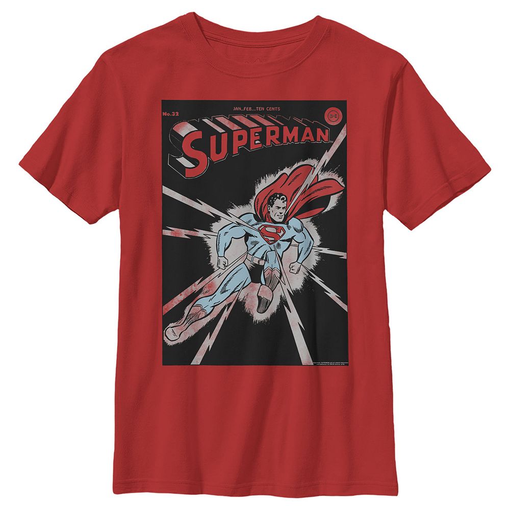 Boys 6-20 DC Comics Superman No. 32 Comic Cover Poster Graphic Tee