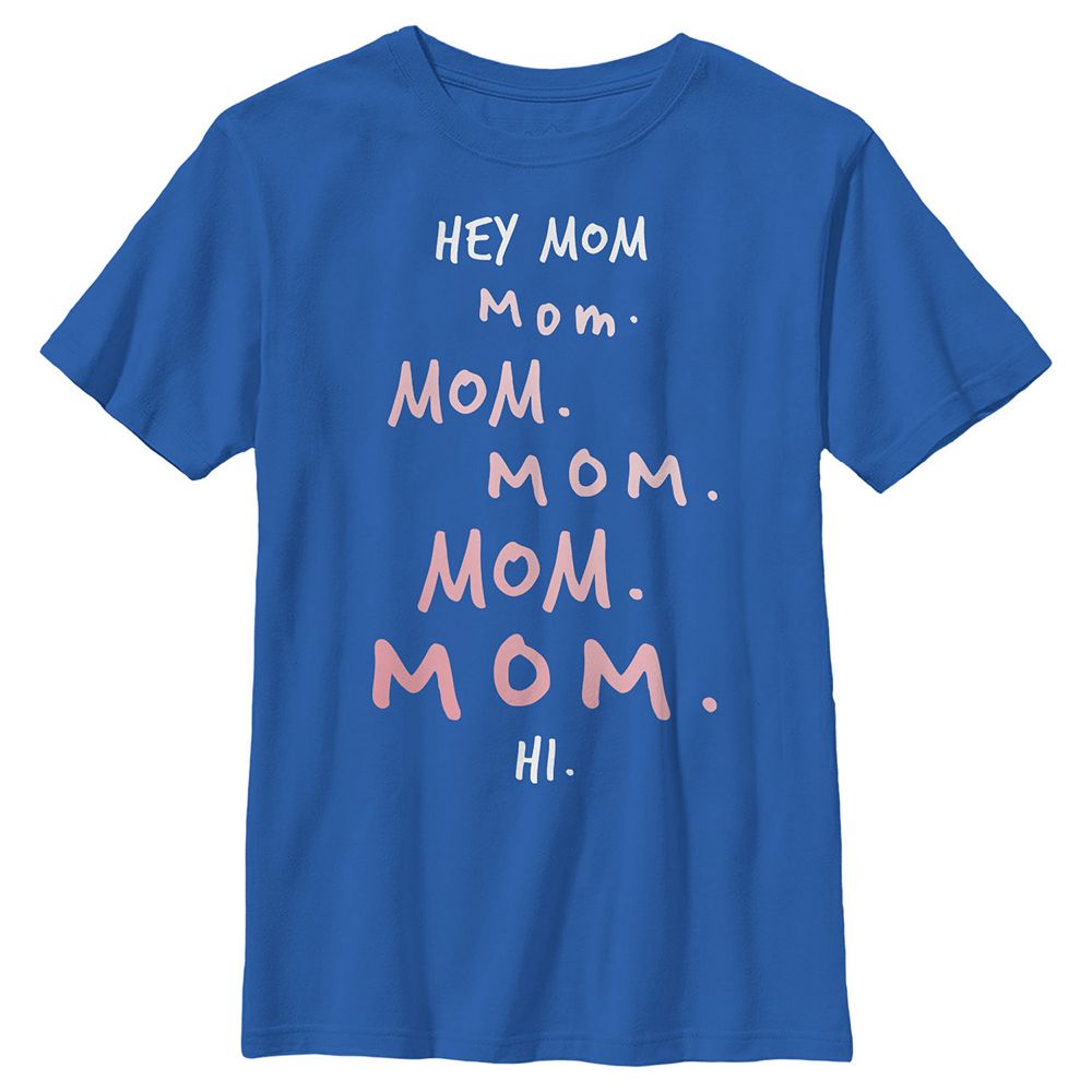 Boys 8-20 Hey Mom Mom Mom Hi Pink Ombre Mother's Day Graphic Tee