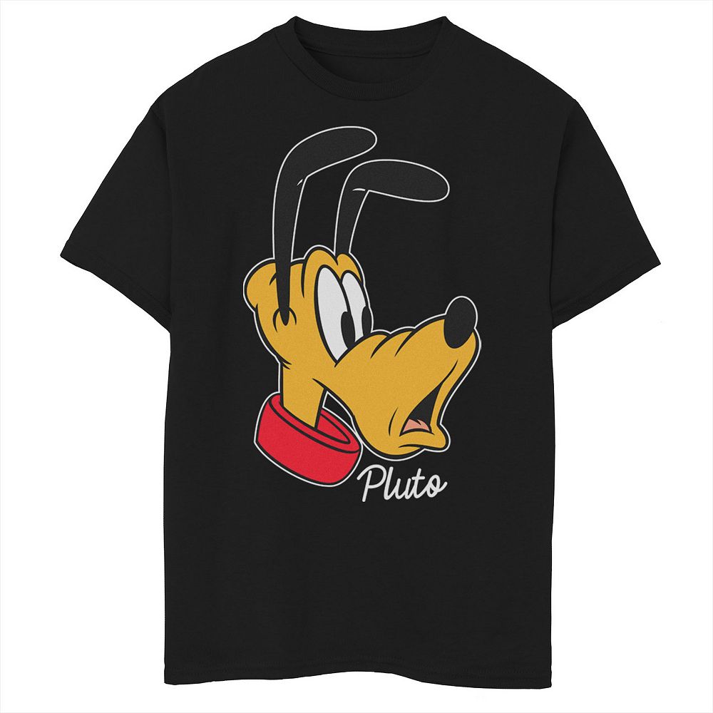 Disney's Pluto Boys 6-20 Surprised Face Portrait Graphic Tee