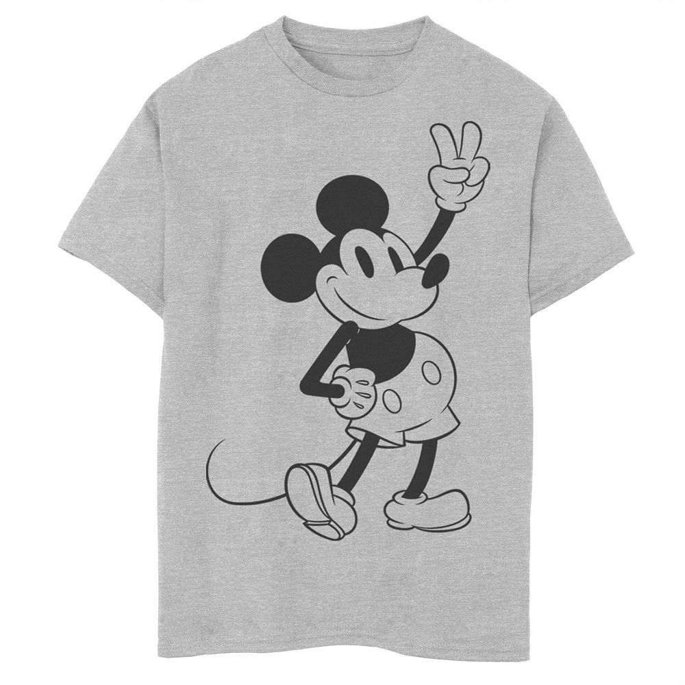 Disney's Mickey Mouse & Friends Boys 6-20 Mickey Peace Outline Graphic Tee