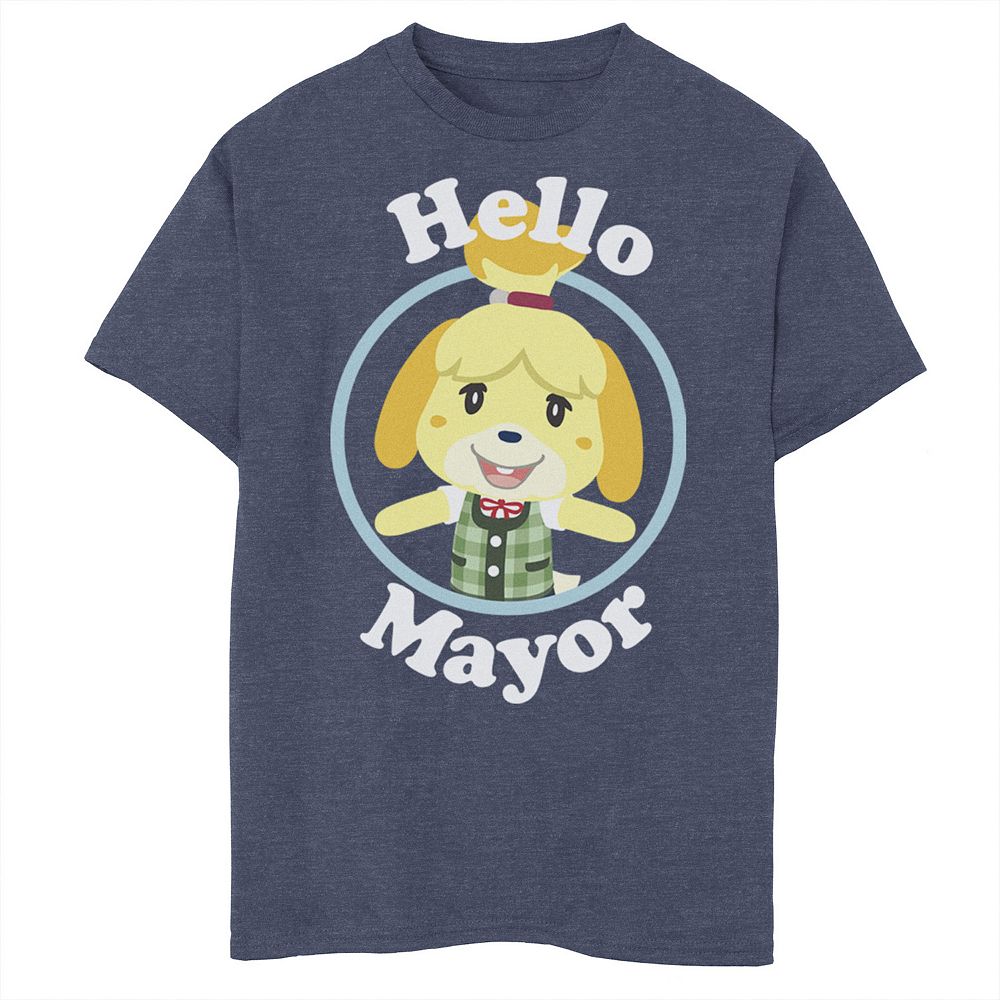Boys 8-20 Animal Crossing Isabelle Hello Mayor Portrait Graphic Tee