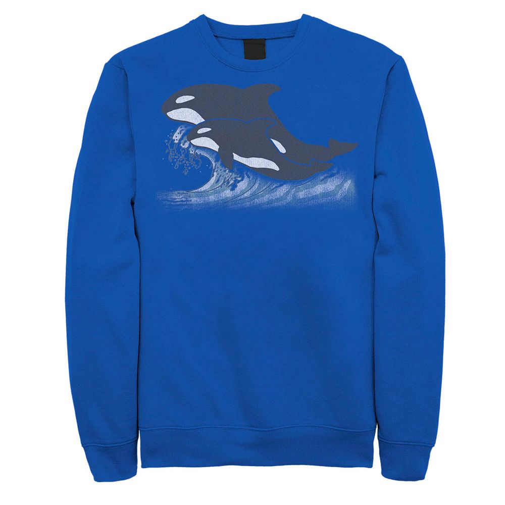 Juniors' Earth Day Orca Ocean Jump Fleece Sweatshirt