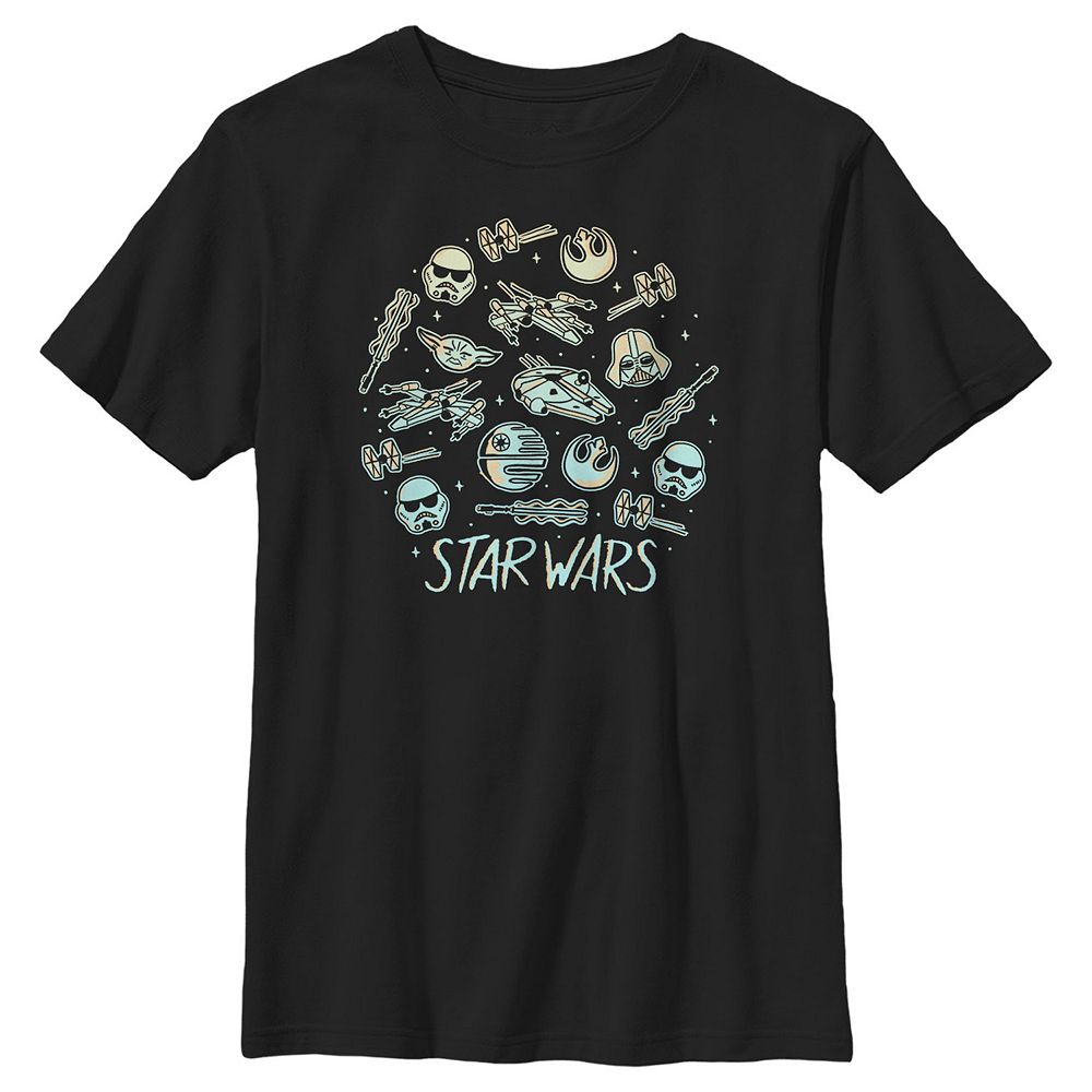 Boys 8-20 Star Wars Circle Doodle Poster Graphic Tee