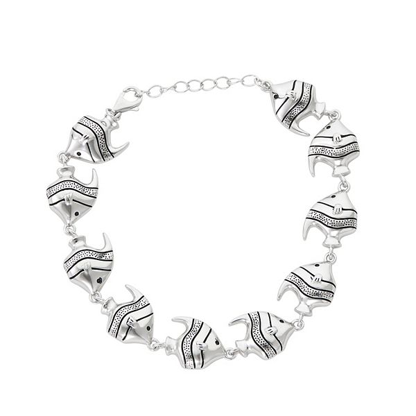 Sterling Silver Fish Bracelet