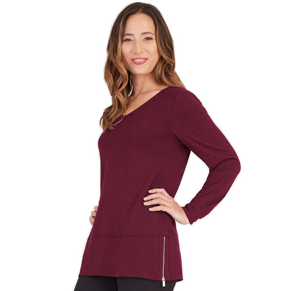 Women's Apt. 9® Side Zipper Long Sleeve Top