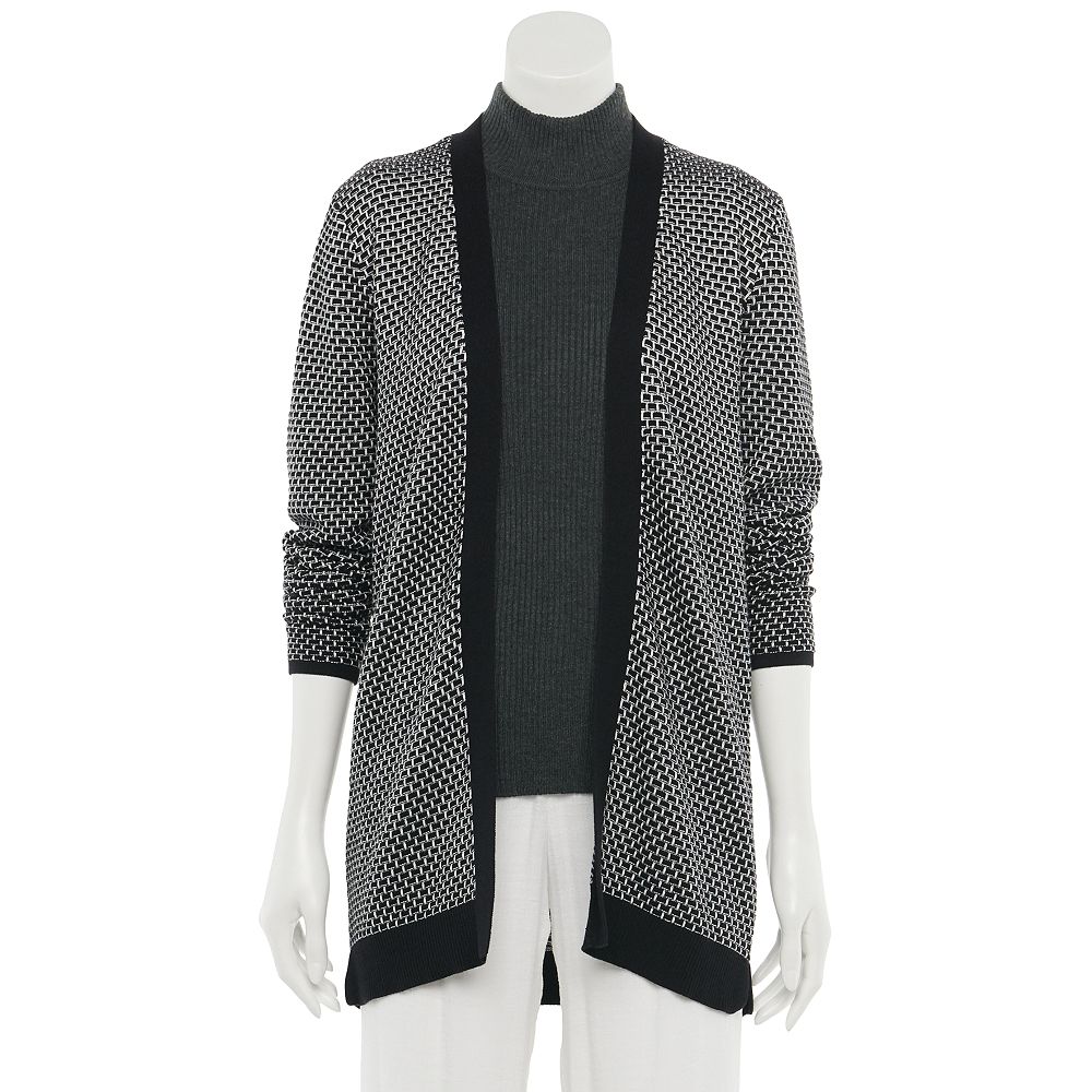 Petite Croft & Barrow® Open-Front Cardigan