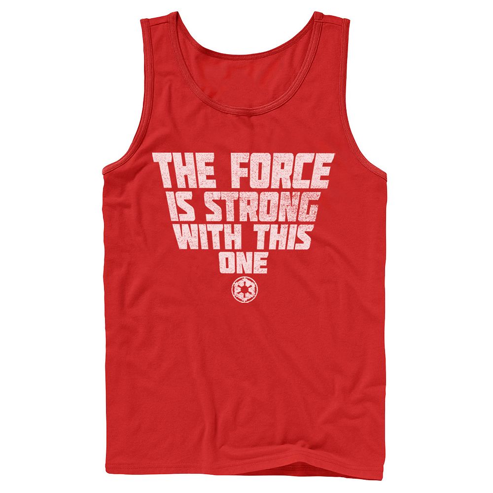 Men's Star Wars Deep Red Force Is Strong Tank Top