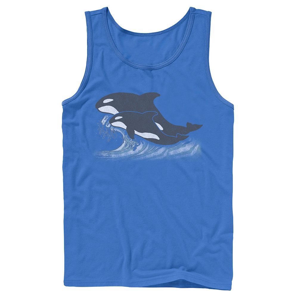 Men's Earth Day Orca Ocean Jump Tank Top