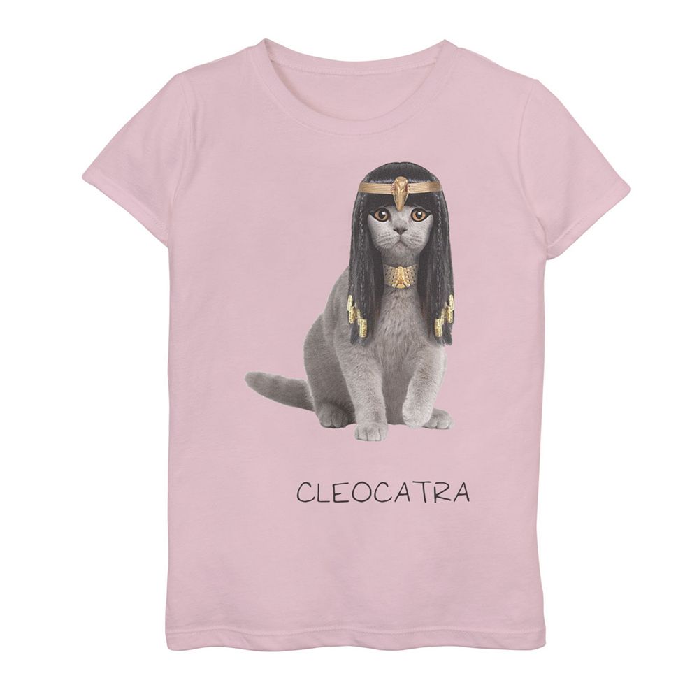 Girls 7-16 Cleocatra The Golden Jewelry Wearing Pharaoh Cat Graphic Tee
