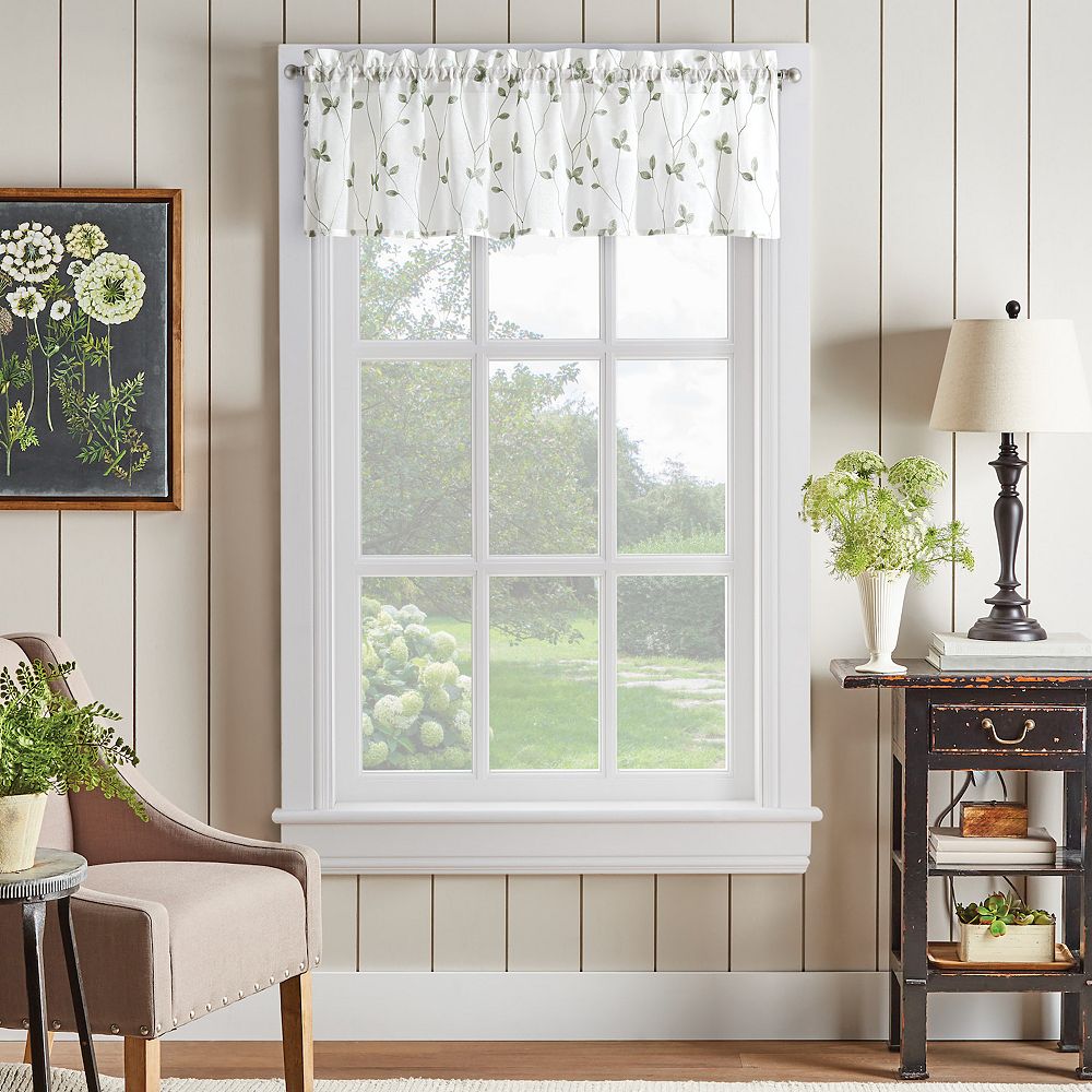 Curtainworks Botanical Embroidery Valance