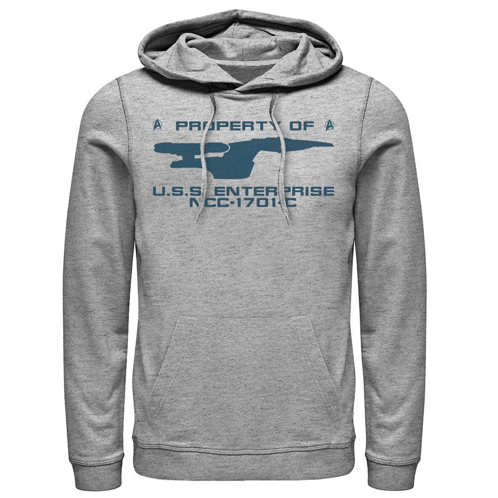 Men's Star Trek The Next Generation U.S.S Enterprise Property Text Hoodie