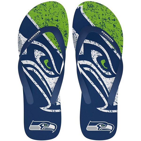 Seattle Seahawks Big Logo Flip Flop Sandals