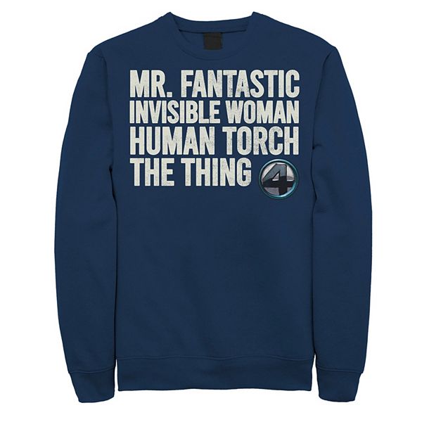Men's Marvel Fantastic Four Team Name Stack Sweatshirt
