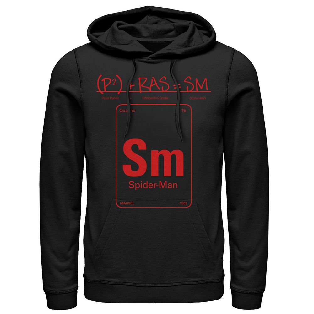 Men's Marvel Spider-Man Periodic Equation Poster Hoodie