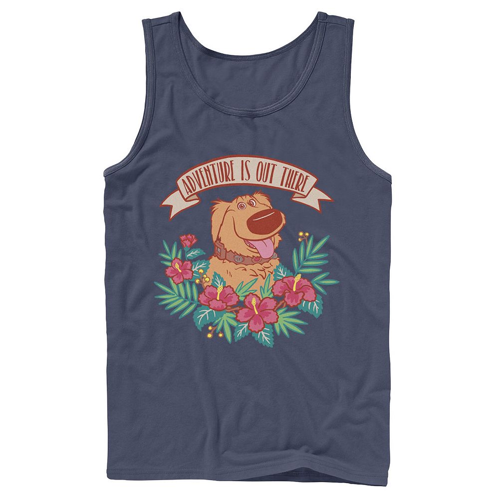 Disney / Pixar's Up Dug Men's Adventure Is Out There Floral Tank Top
