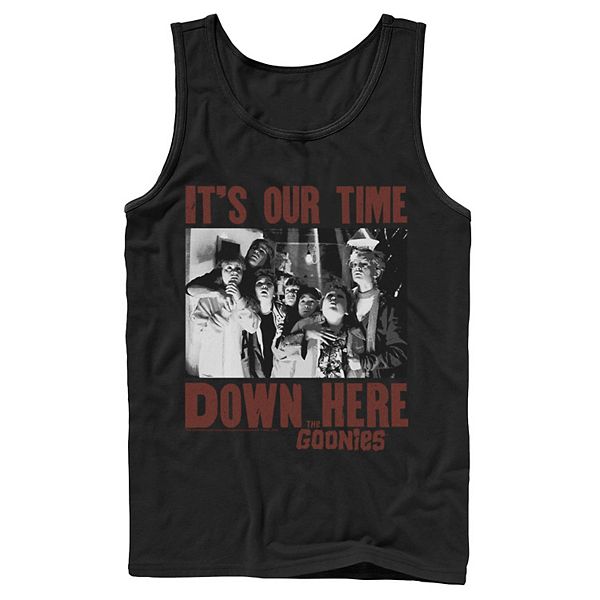 Men's The Goonies It's Our Time Down Here Text Tank Top