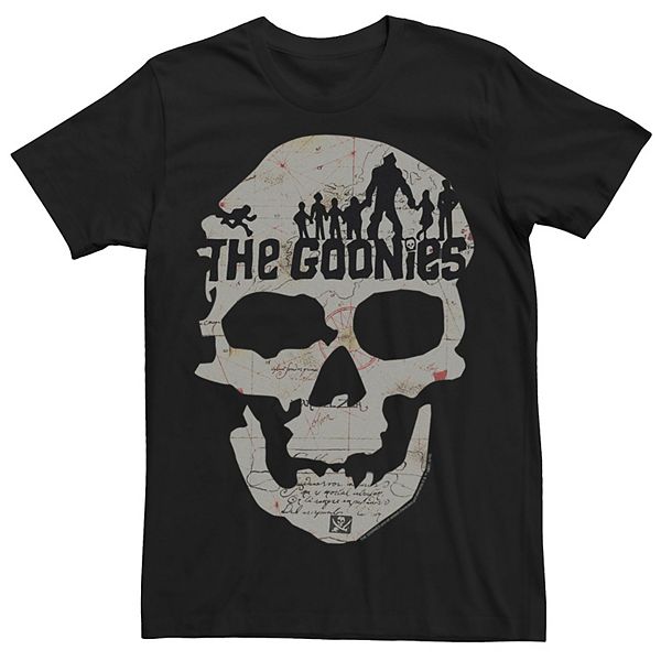 Men's The Goonies Skeleton Map Poster Tee