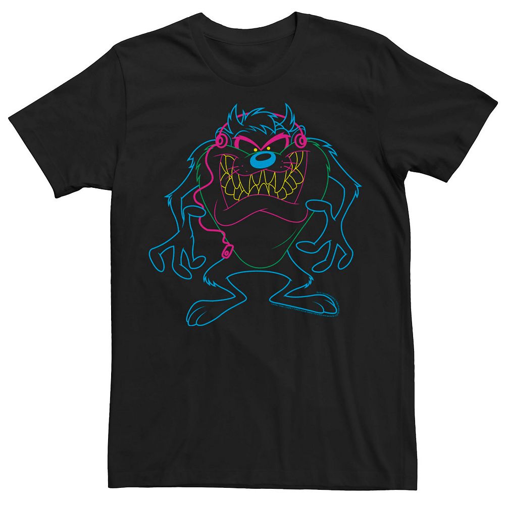 Men's Looney Tunes Taz Neon Outline Tee