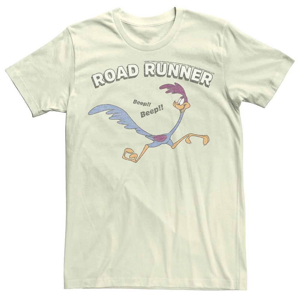 Men's Looney Tunes Retro Road Runner Beep Beep Distorted Tee