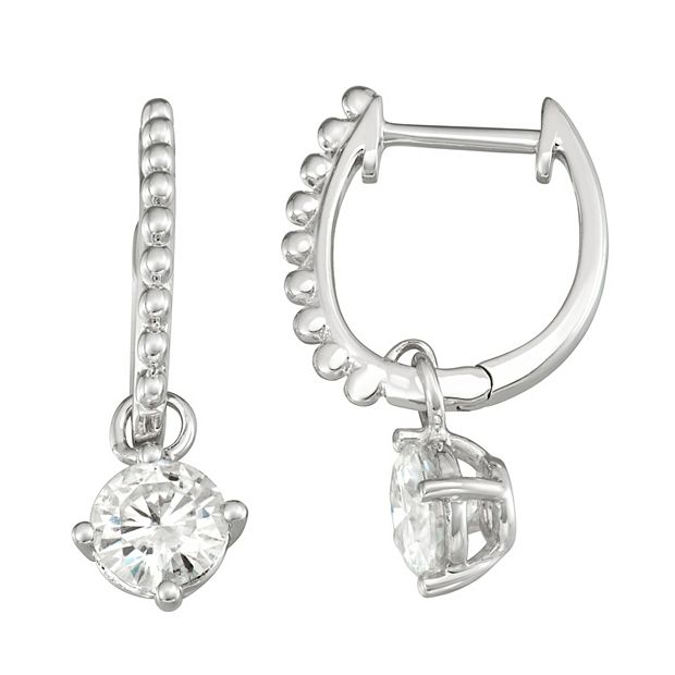 Charles Colvard 14k White Gold 1 Carat T.W. Lab Created Moissanite Drop Earrings