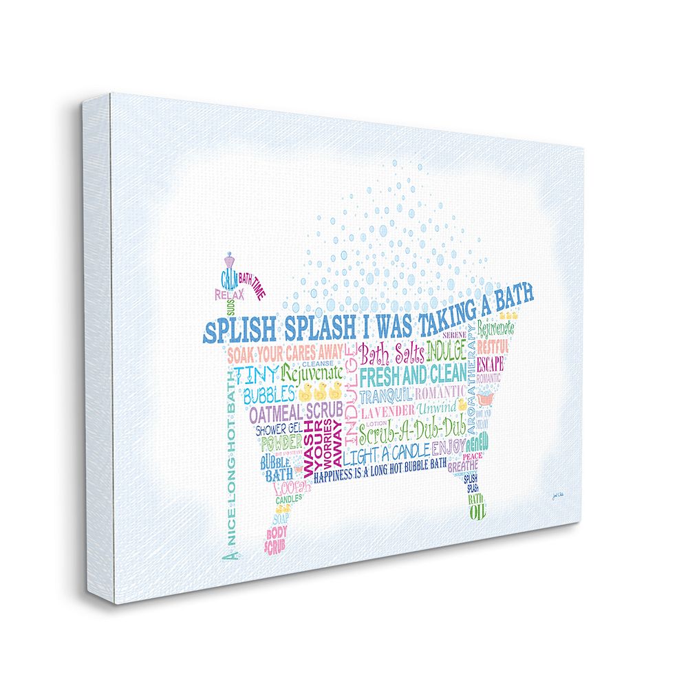 Stupell Home Decor Splish Splash Bathroom Canvas Wall Art