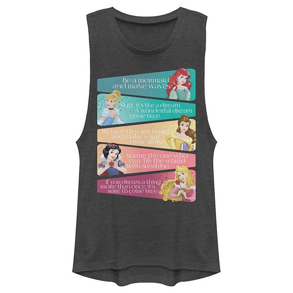 Disney Princess Juniors' Poster Muscle Tank Top