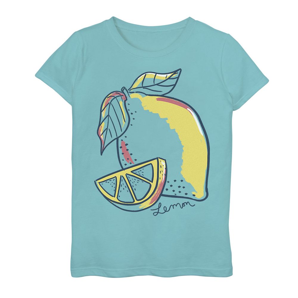 Girls 7-16 Lemon Slice Sketch Graphic Tee