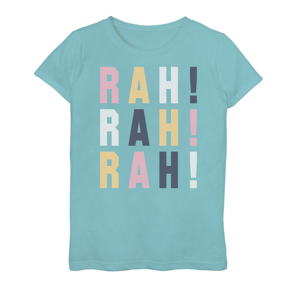 Girls 7-16 Rah Rah Rah Cheers Pastel Design Graphic Tee