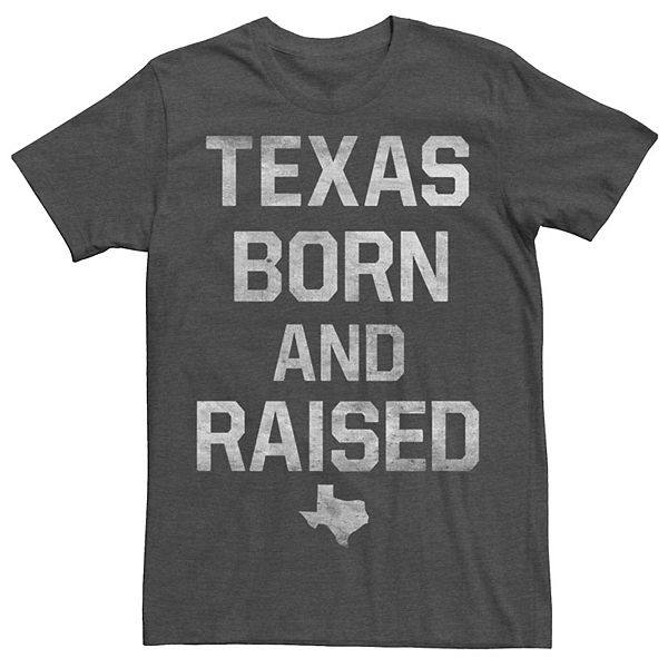 Men's Texas Born And Raised Faded Text Tee