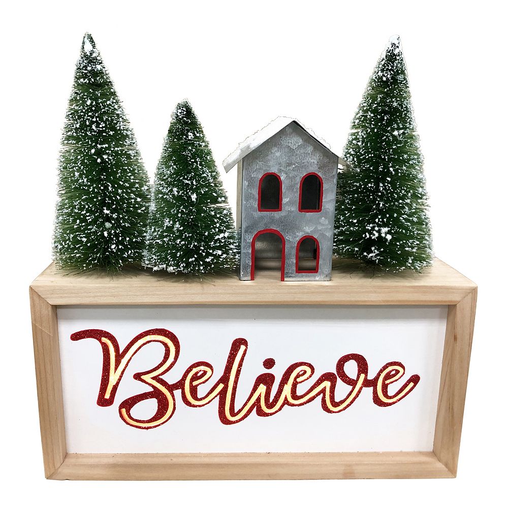 St. Nicholas Square® LED "BELIEVE" Light Table Decor