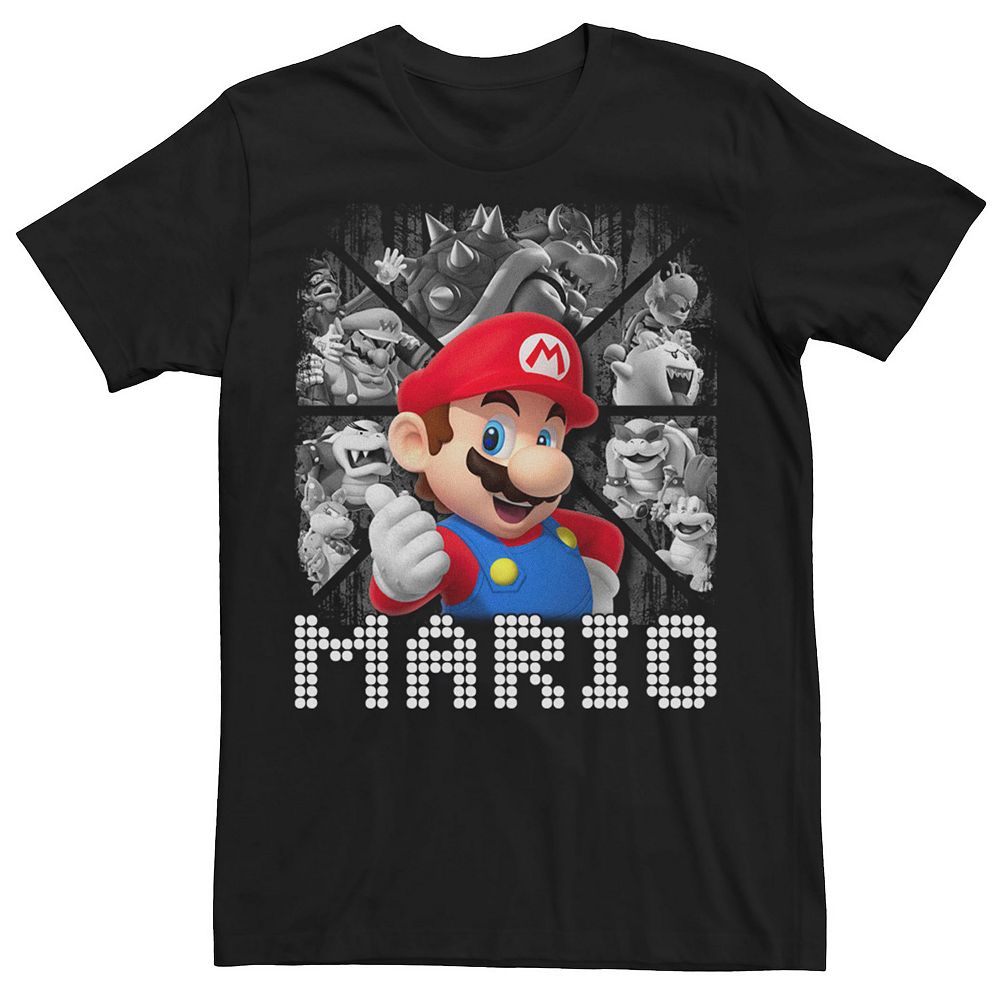 Men's Super Mario Bad Guy Panels Tee