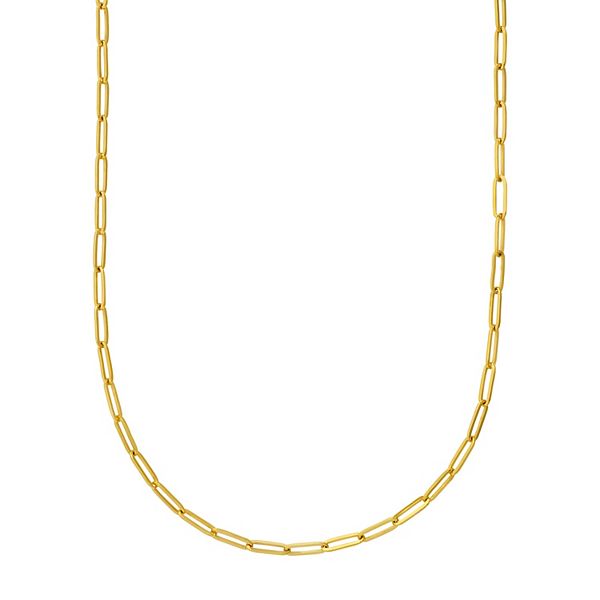 14k Gold Paper Clip Chain Necklace - Yellow (24") – BrickSeek