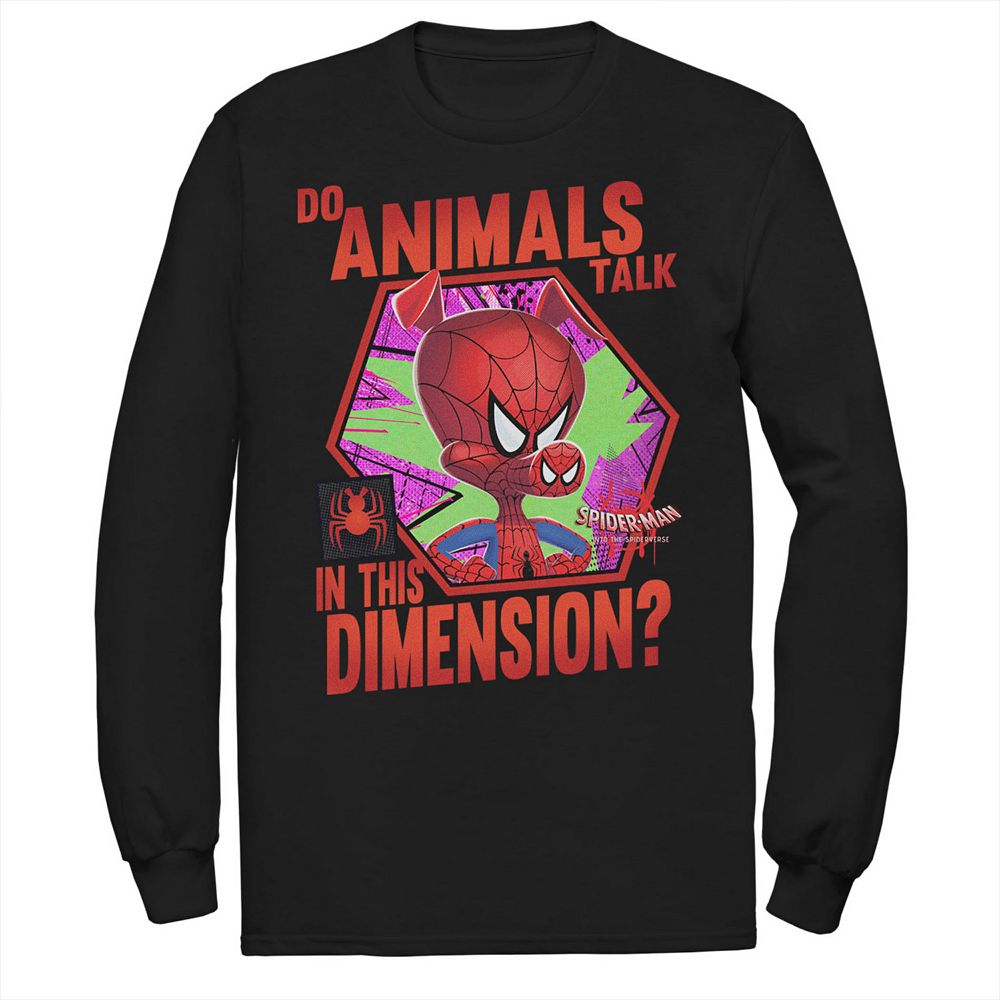 Men's Marvel Spider-Man Spiderverse Animals Talk Tee
