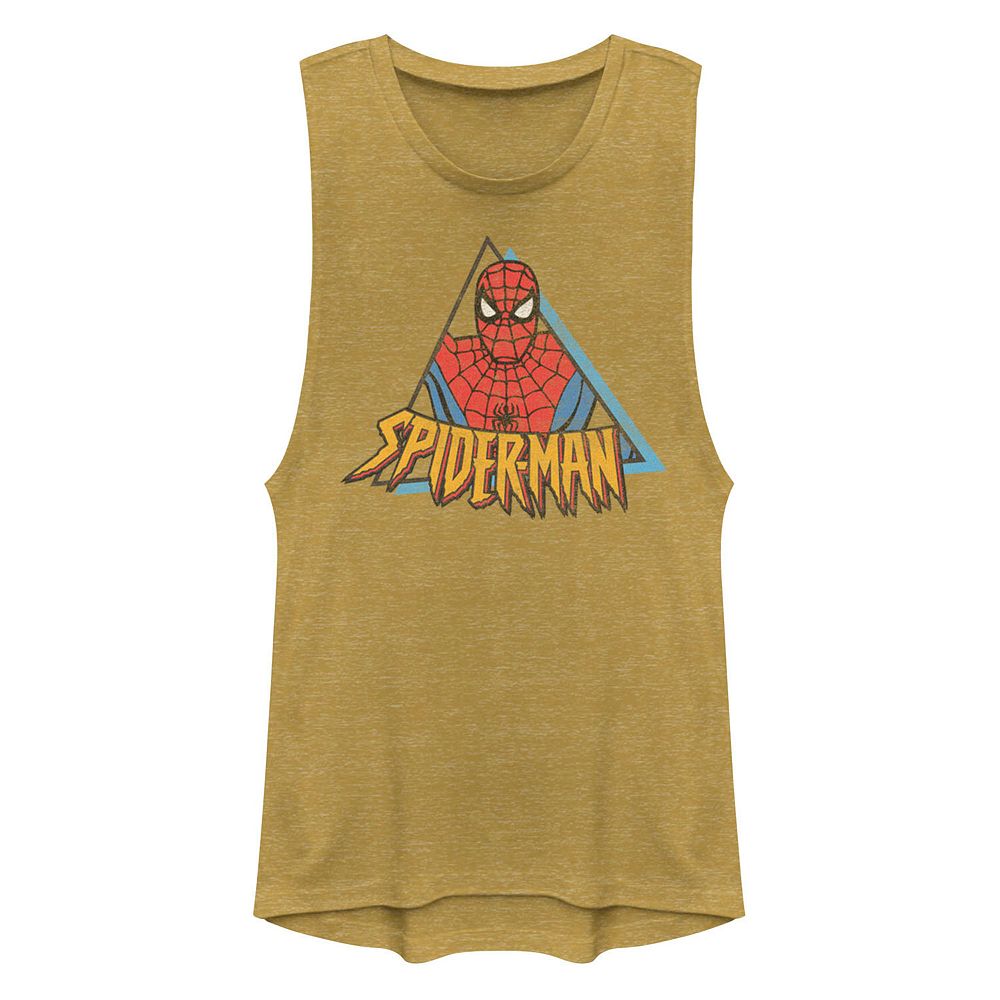 Juniors' Marvel Spider-Man Retro Triangle Muscle Tank Top