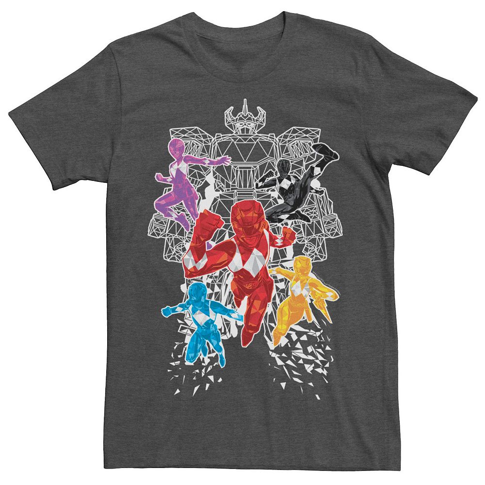 Men's Power Rangers Group Shot Polygons Tee