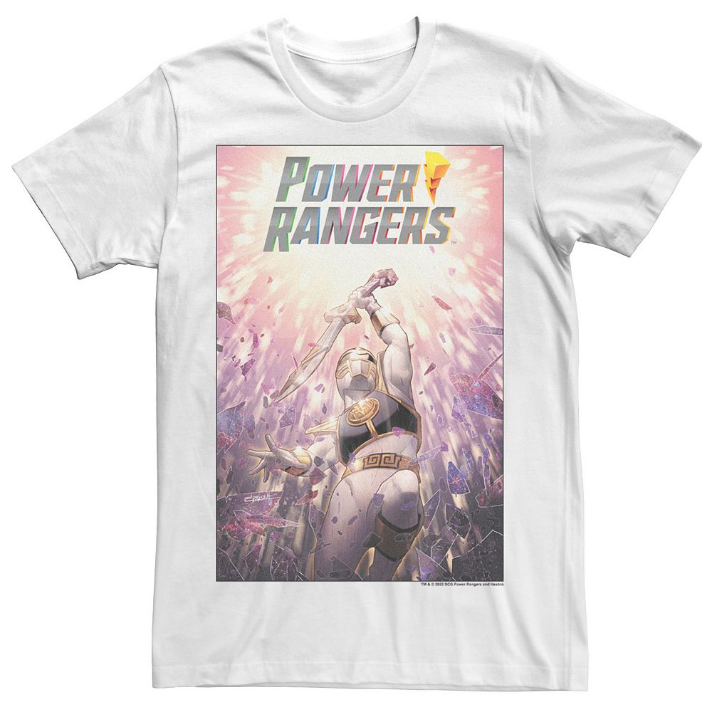 Men's Power Rangers White Ranger Poster Tee