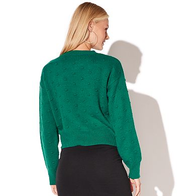 Juniors' Vylette™ Bauble Stitch Sweater